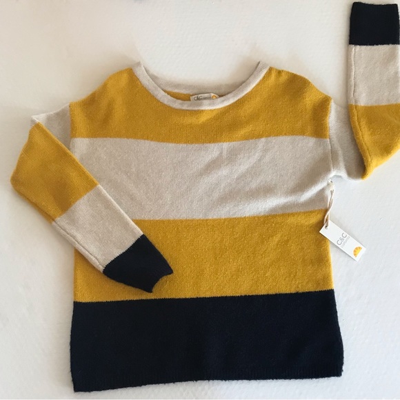 C&C California | Sweaters | Crew Neck Striped Wool Blend Sweater Nwot ...